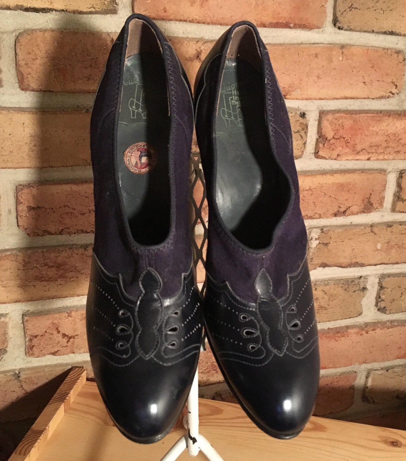 Unworn 1920's Leather & Faille FLAPPER High Heel Shoes / - Etsy