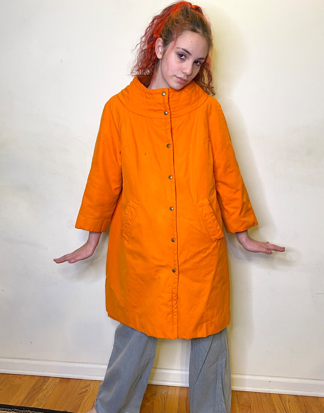 Orange 1960's MOD A-line Jacket, 60’s Coat, Size 8-10 Medium - Etsy