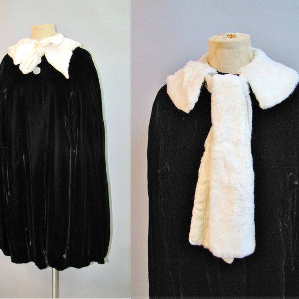 Black Velvet Cape - Etsy