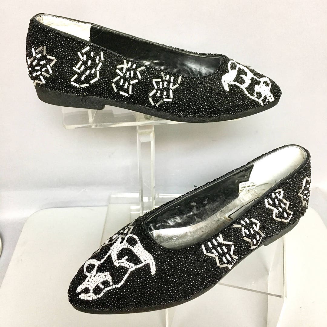 1980's BALLERINA Flats, 80s Shoes With RABBIT Design - Etsy