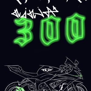 Kawasaki Ninja 300 Printable - Etsy
