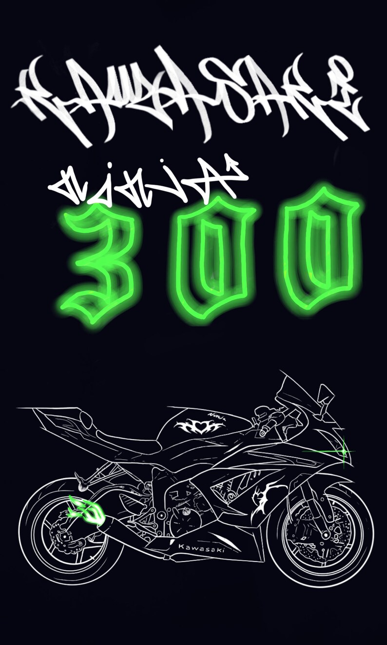 Kawasaki Ninja 300 Printable - Etsy