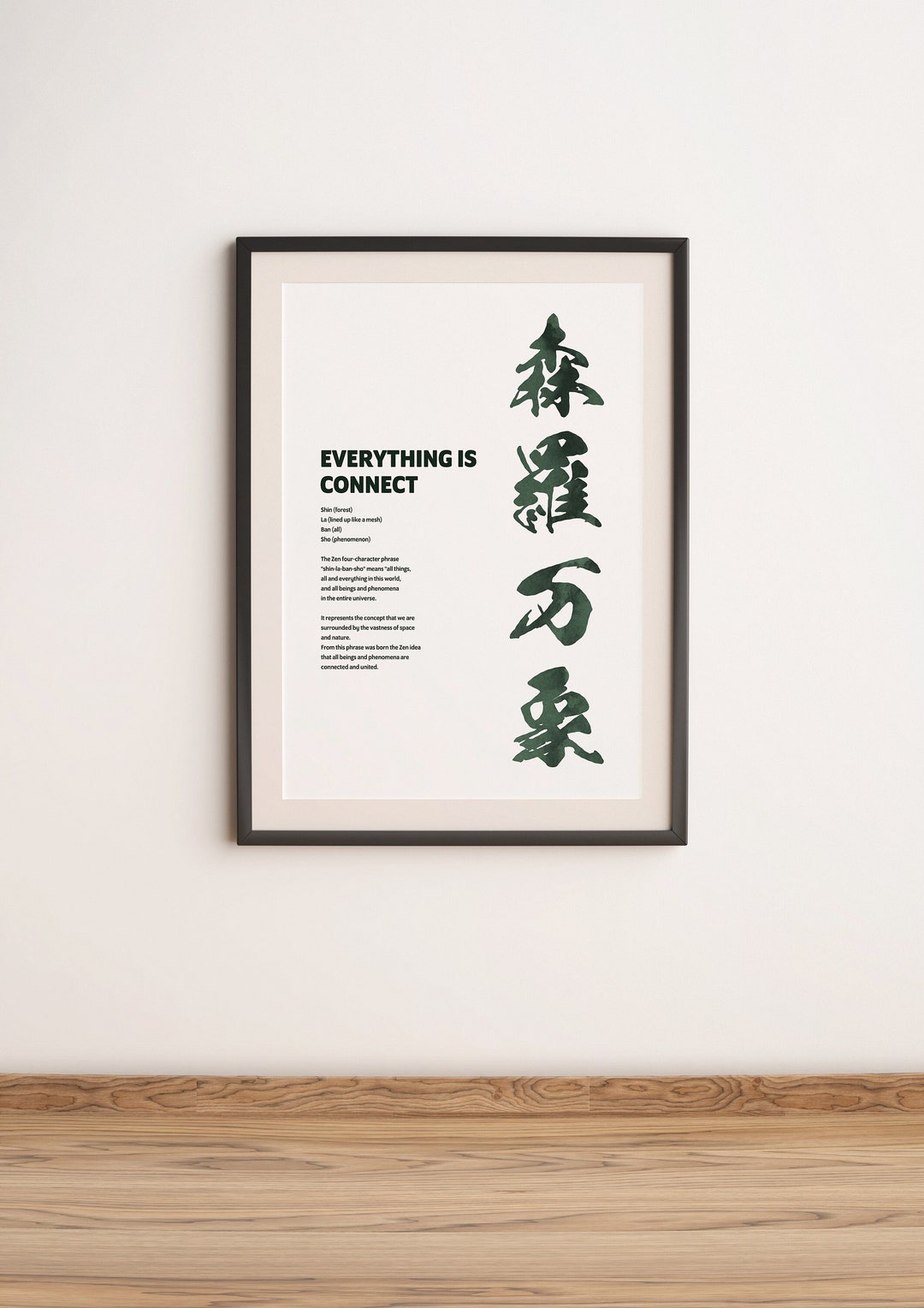 Everything is Connect. Zen Style Wall Art Digital Download. Medium ...