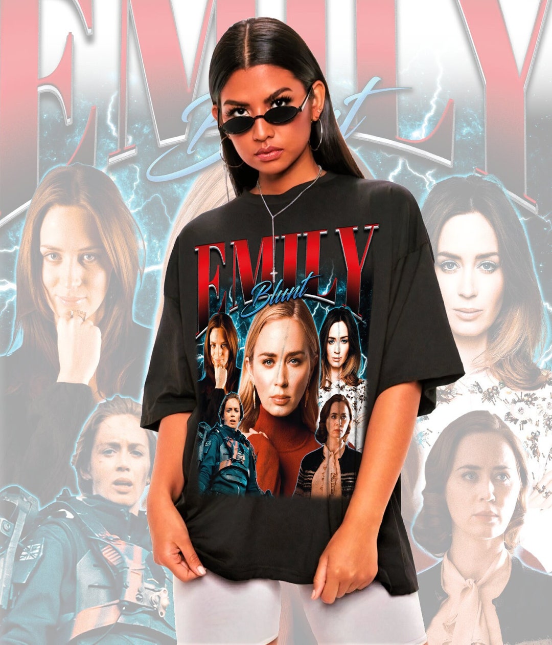 Retro Emily Blunt Shirt emily Blunt Tshirt,emily Blunt T-shirt,emily ...