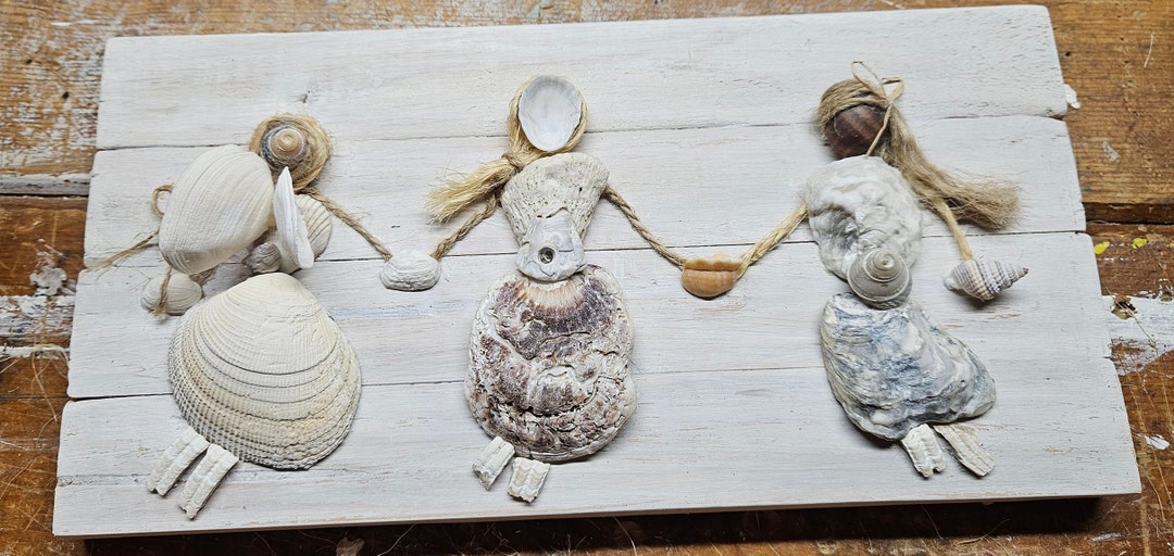 Seashell Sisters With a Guardian Angel - Etsy