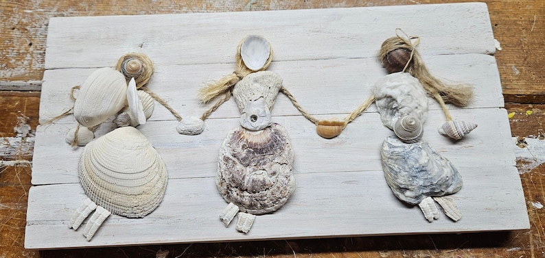Seashell Sisters With a Guardian Angel - Etsy