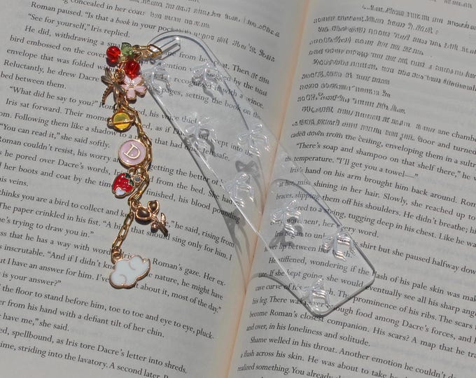 Beaded Bookmark, Hook Bookmark, Book Lover Gift Idea, Gold Bookmark ...