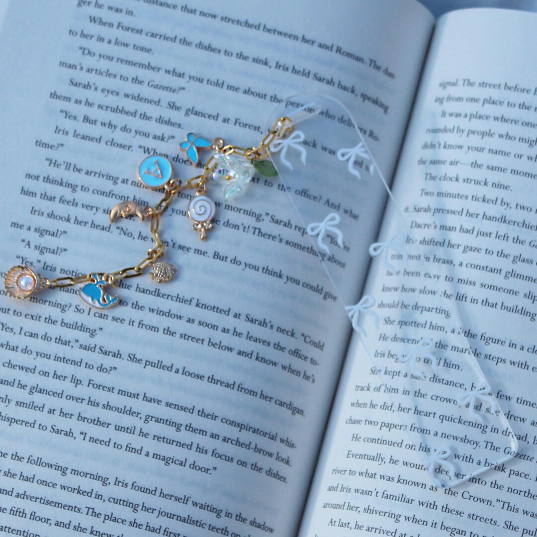 Flower Charm Bookmark| Personalized Cute Book Gift Book Lover Gift Cute ...