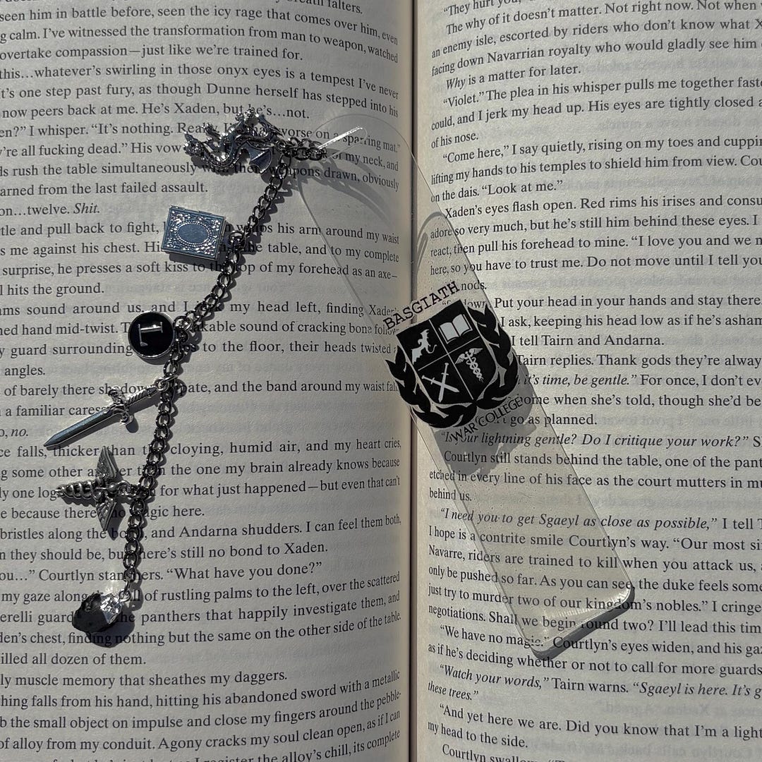 Fourth Wing Bookmark | Basgiath War College Acrylic Dragon Rider Gift ...