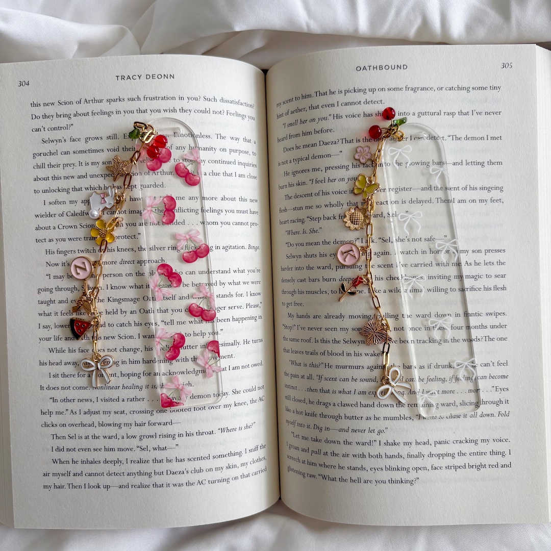 Cherry Charm Bookmark|personalized Cute Book Gift Book Lover Gift Cute ...