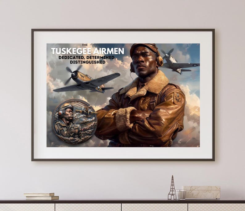 Tuskegee Airmen Wall Art Black History Month Wall Art Afrocentric Wall ...