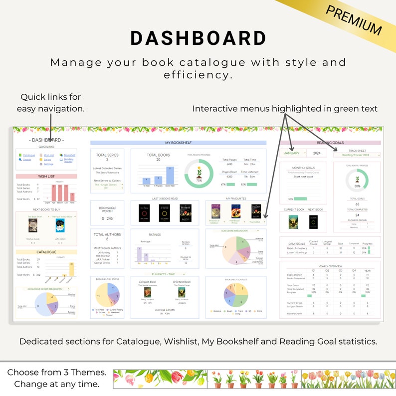 Digital Reading Journal Google Sheets Personal Library, Book Review ...