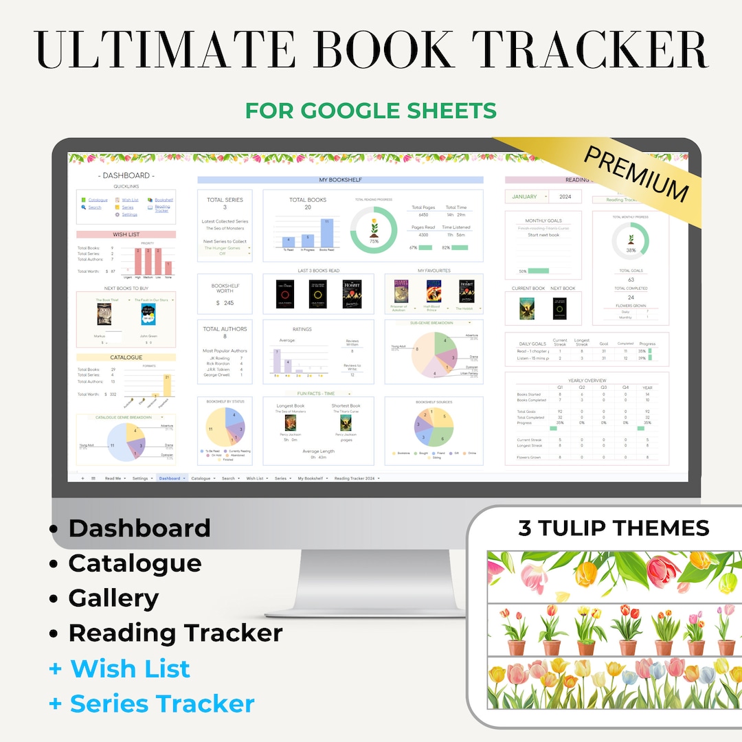 Digital Reading Journal Google Sheets Personal Library, Book Review ...