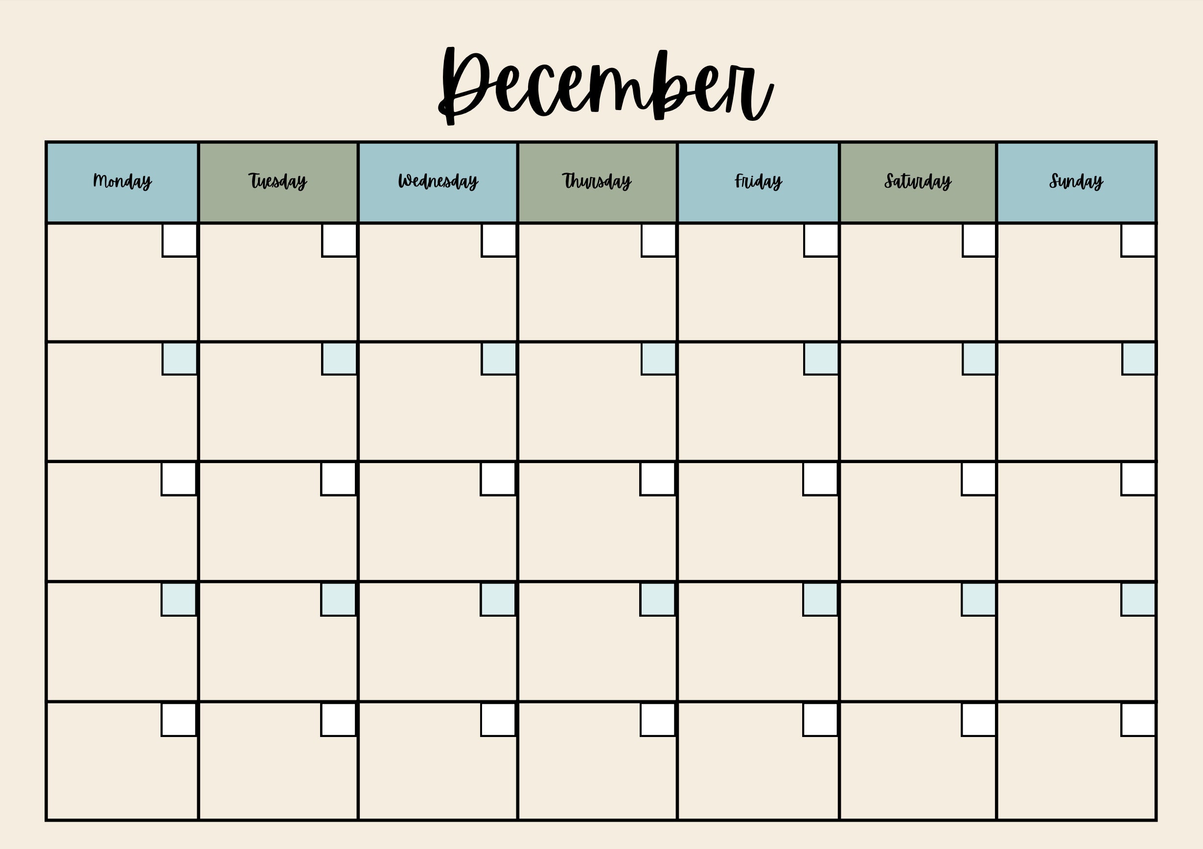 Reusable Aesthetic Monthly Calendars - Etsy