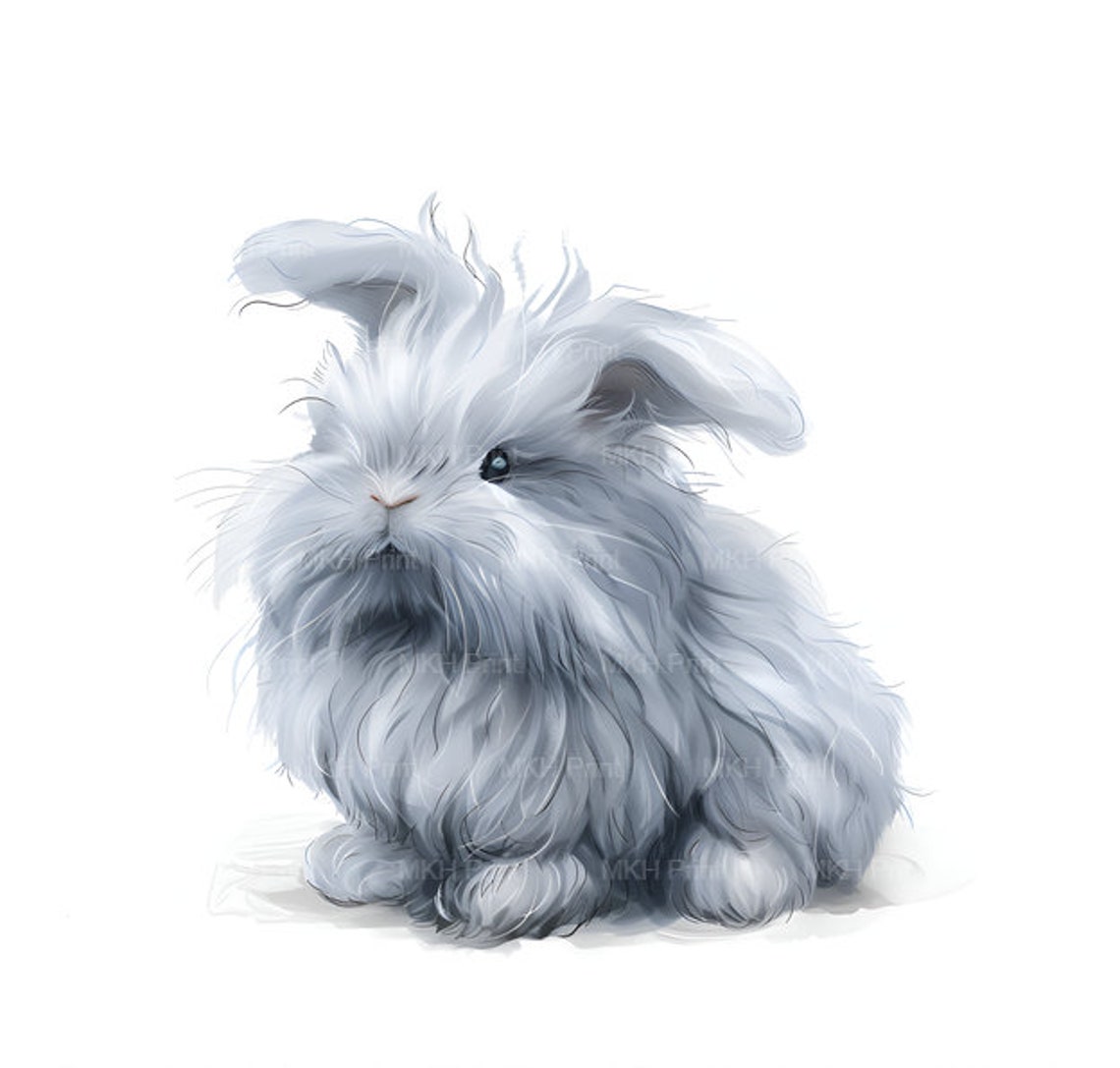 6 Printable Bunny Rabbit Painting/watercolor/digital Download/holland ...