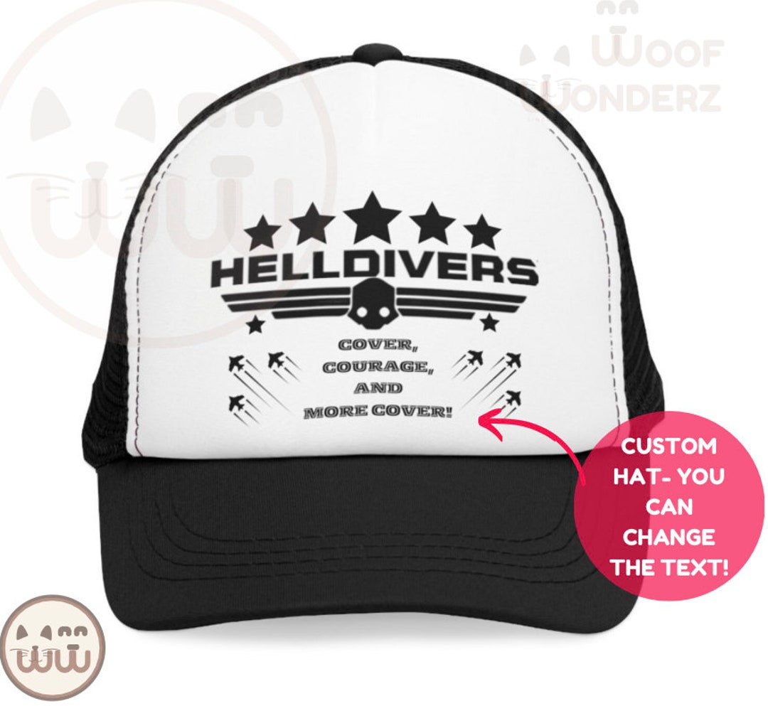 Custom Helldivers Hat, Helldivers 2 Mesh Cap, Helldivers Merch for ...