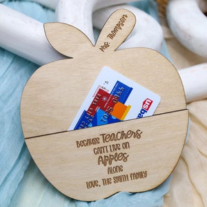 Personalized Teacher Gift, Teacher Gift Card Holder, Teacher ...