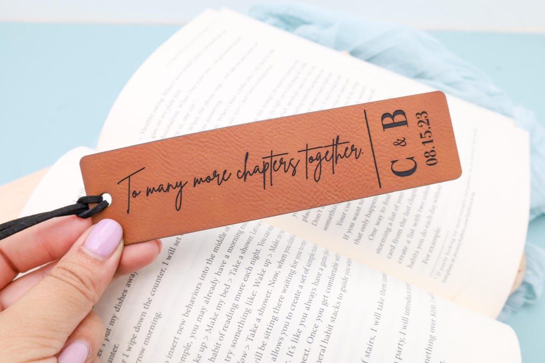 Leather Couples Bookmark,anniversary Gift,gift for Boyfriend,gift for ...