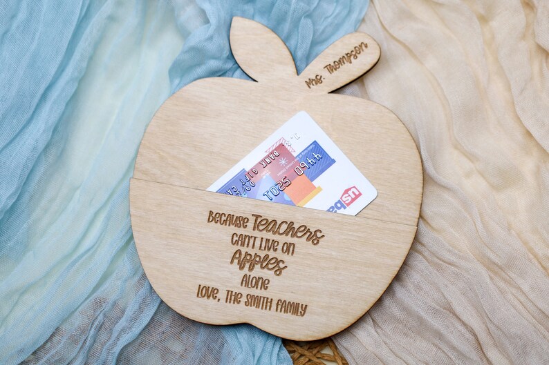 Personalized Teacher Gift, Teacher Gift Card Holder, Teacher ...