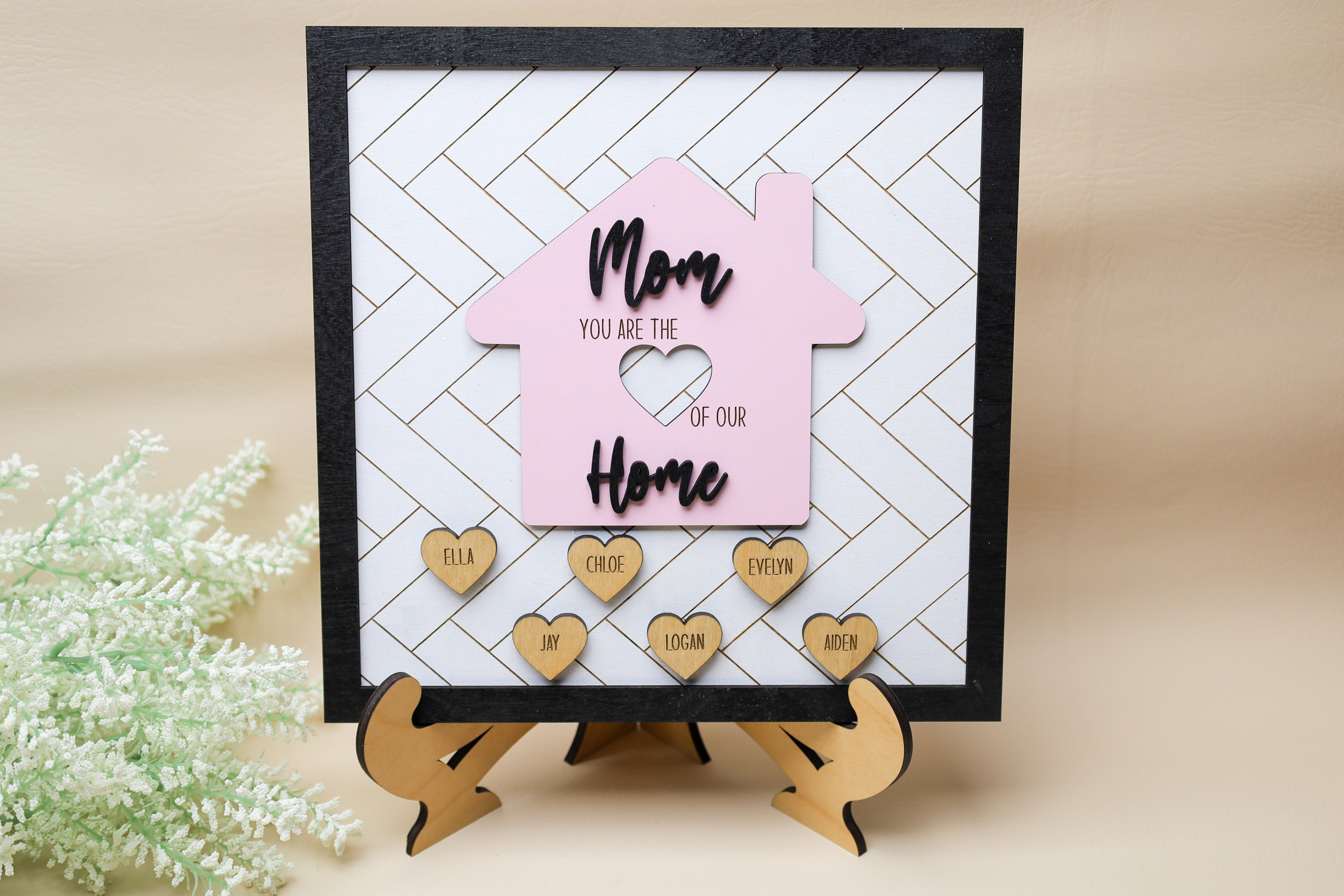 Mom Heart of Home , Custom Mom Frame Sign, Gift for Mom, Mother's Day ...