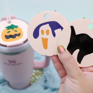 Halloween Sugar Cookie Topper, Ghost Tumbler Topper, Spooky Stanley ...
