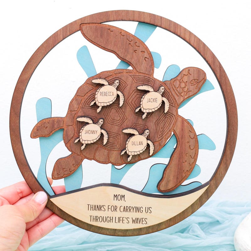 Sea Turtle Wood Mom Gift - 60+ Gift Ideas for 2026