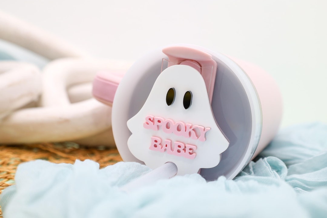 Ghost Tumbler Topper, Halloween Personalized Tumbler Name Plate, Fall ...