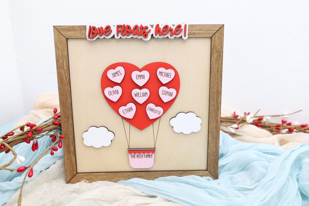 Valentines Day Decor,family Tree Sign,v-day Sign,family Sign,parents ...