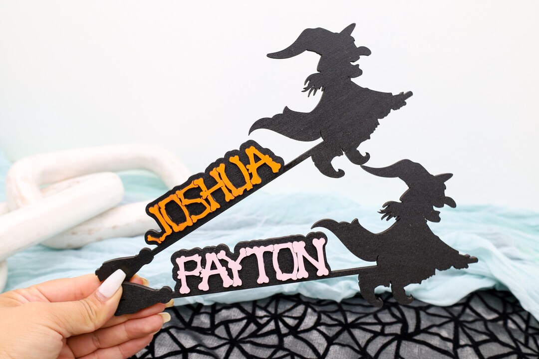 Custom Halloween Witch Name Tag – Trick-or-treat Bag Charm - Etsy