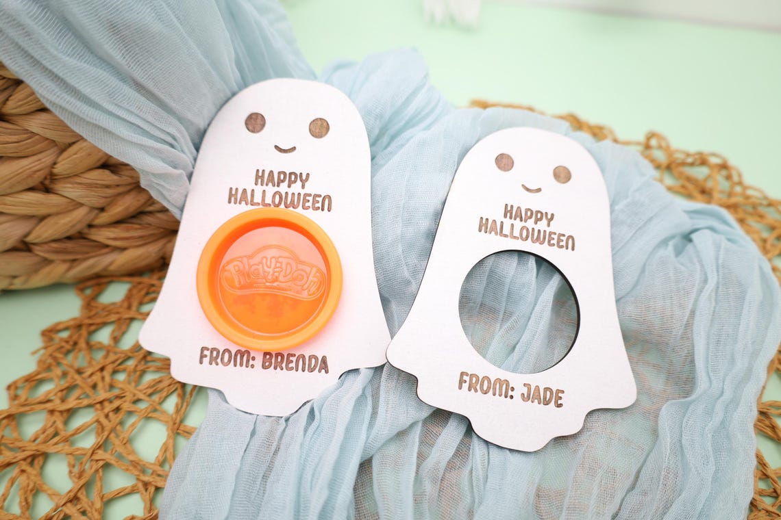 Ghost Playdough Holder, Halloween Classroom Gift Tags, School Class ...