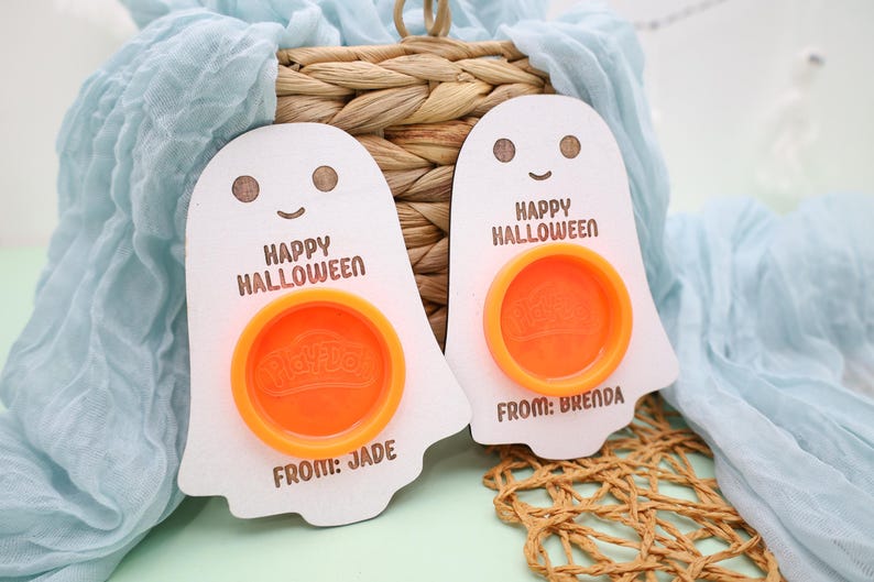 Ghost Playdough Holder, Halloween Classroom Gift Tags, School Class ...