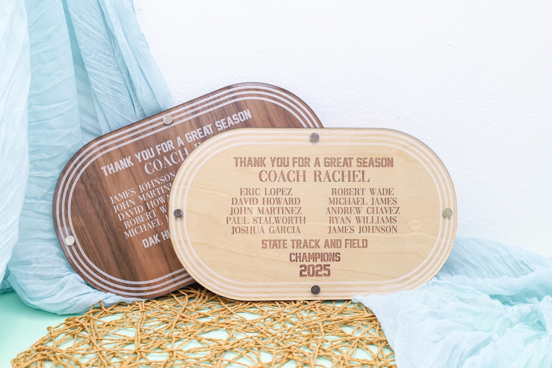 Track and Field Coach Gift, Track and Field Coach Engraved Plaque ...