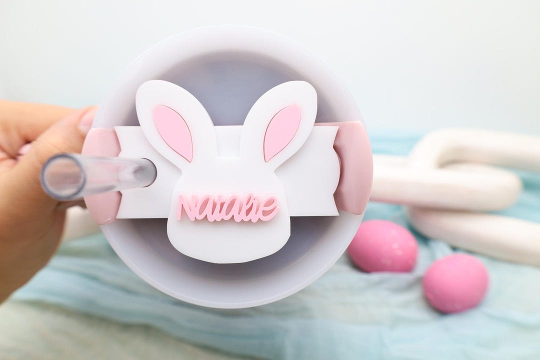 Spring Toppers,bunny Topper,spring Stanley Toppers,stanley Name Plate ...