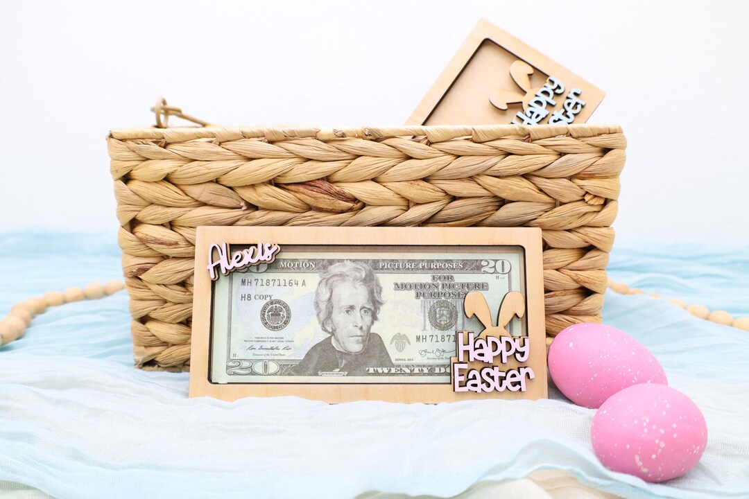 Customize Easter Bunny Money Holder, Personalized Easter Money Holder ...