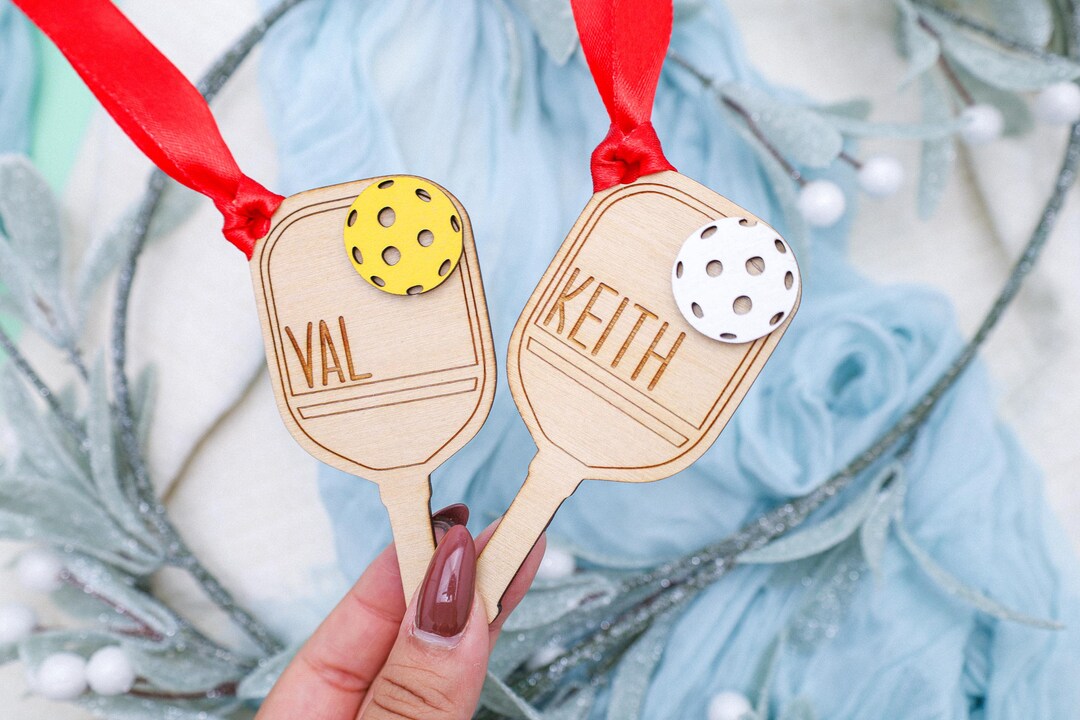 Custom Pickleball Ornament, Christmas Ornament, Paddles Gift, Ball ...