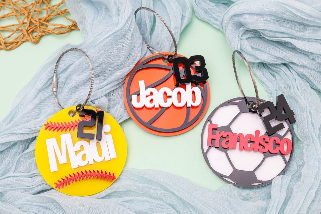 Personalized Sports Bag Tag, Perfect Team Gift, End-of-season Gift for ...