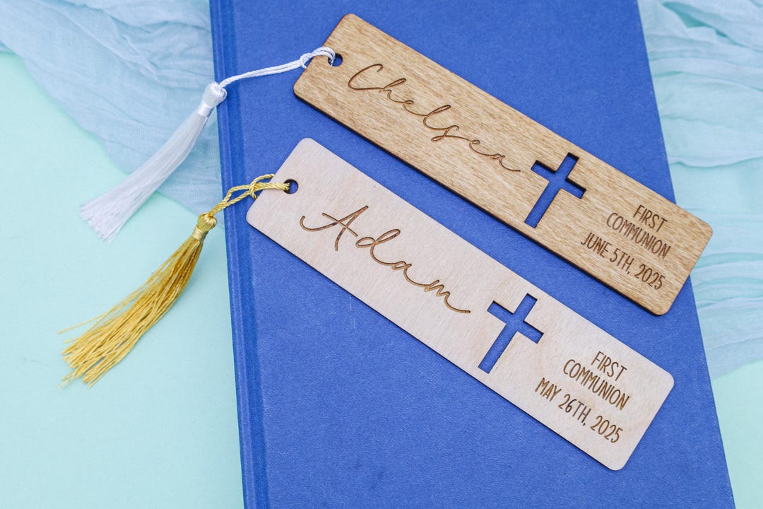First Communion Bookmark, Personalized Bookmark, Bible Bookmark Gift ...