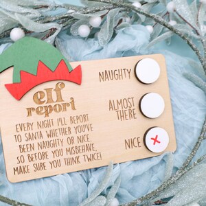 Personalized Daily Elf Report Sign, Santa’s Elf Behavior Chart for Kids ...