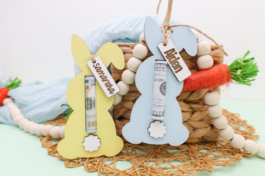 Customized Easter Bunny Money Holder, Easter Money Holder Gift, Easter ...