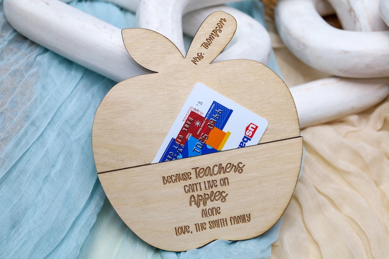 Personalized Teacher Gift, Teacher Gift Card Holder, Teacher ...