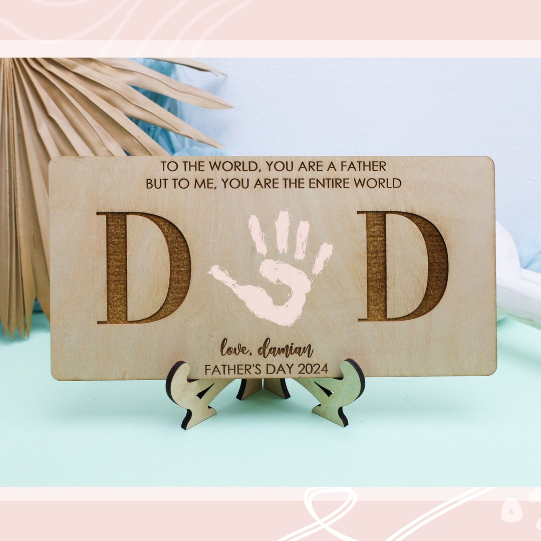 DAD Handprint Sign, Father's Day Gift, DIY Handprint Sign, Gift for Dad ...