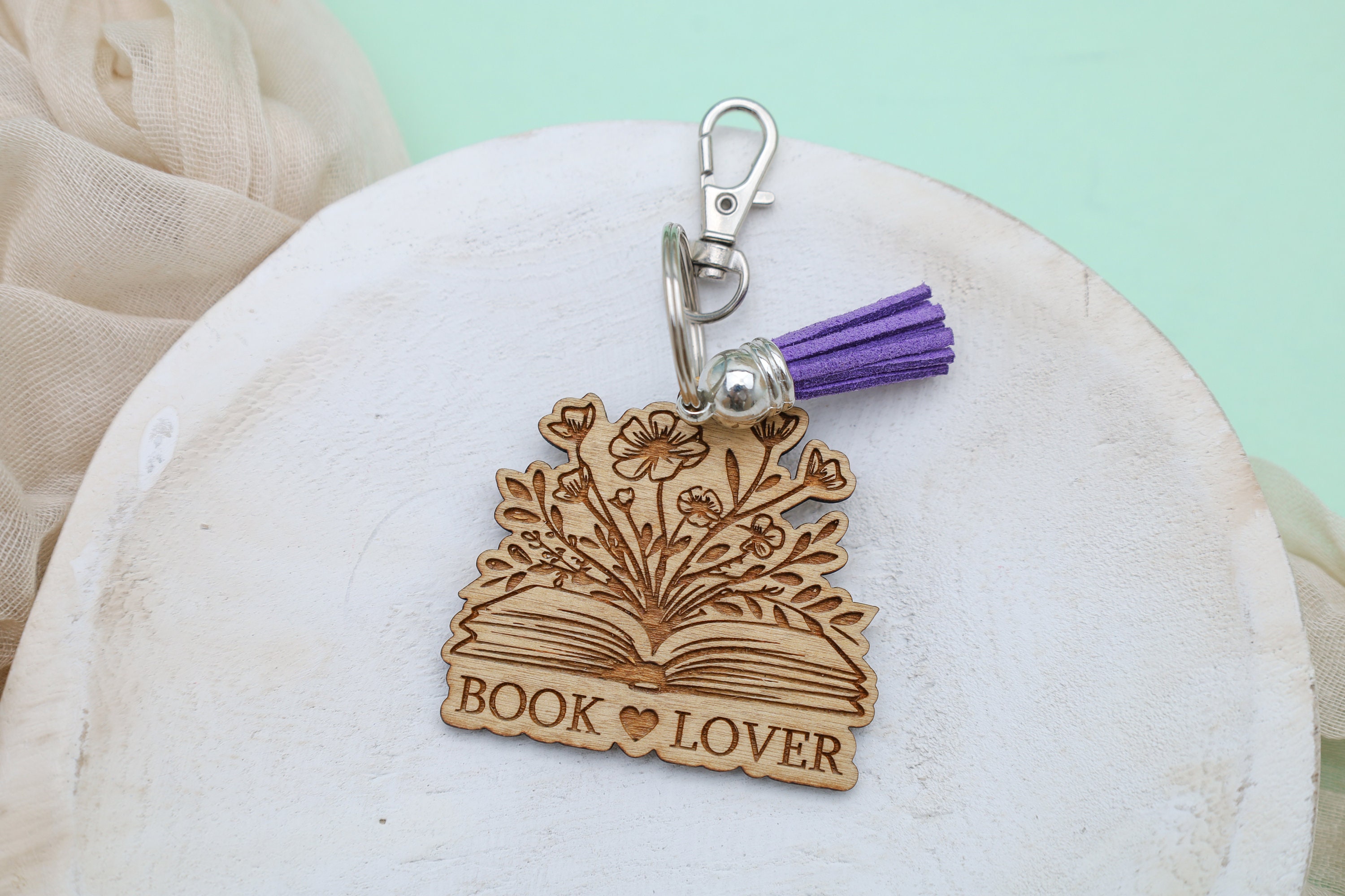 Book Lover Keychain, Gift for Book Lover, Gift for Librarian, Gift for ...