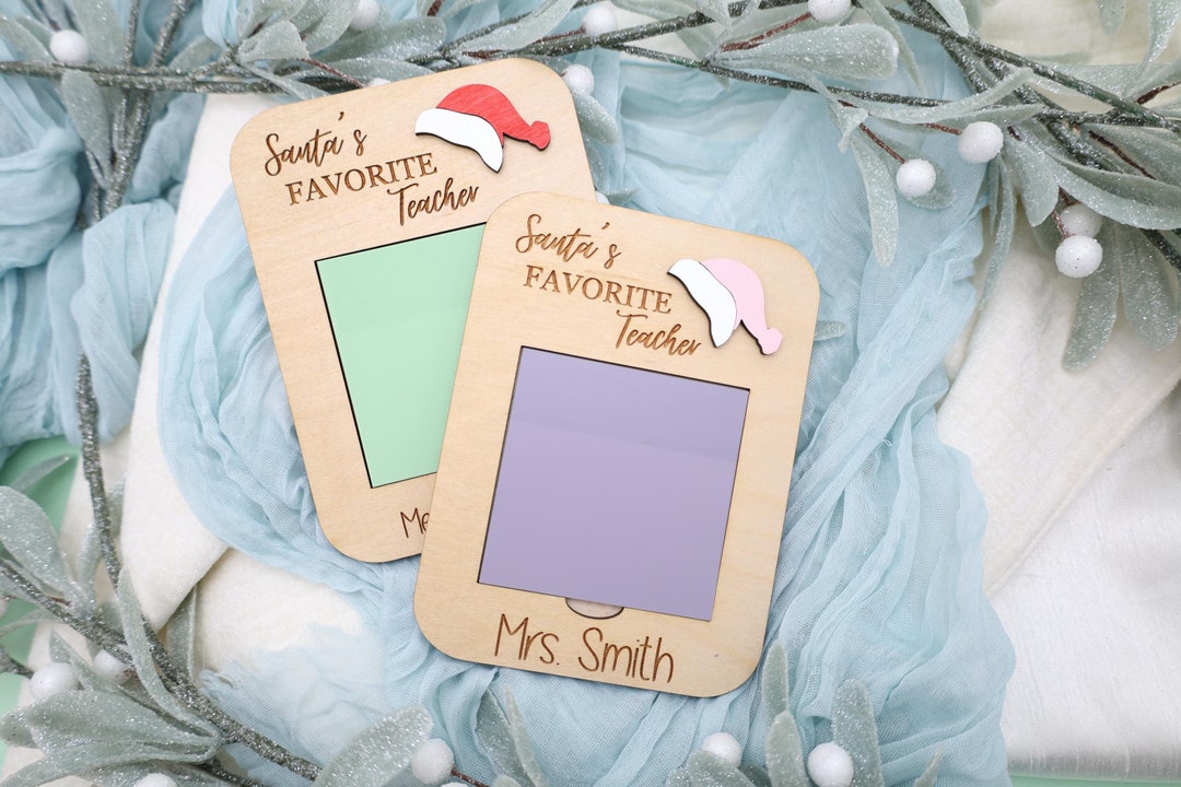 Santa's Favorite Teacher, Personalized Sticky Notes Holder, Teacher ...