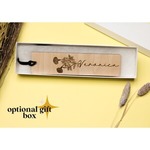 Birth Flower Bookmark, Booklover Gift,bookworm Gift,personalized Gift ...