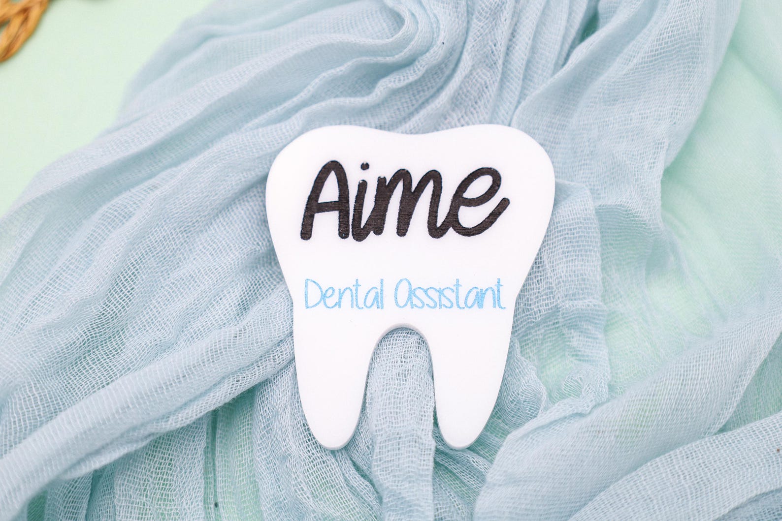 Custom Tooth Shaped Acrylic Name Tag, Magnetic Name Tag, Dental ...