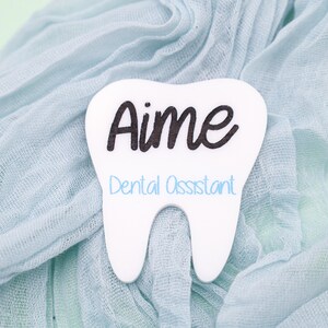 Custom Tooth Shaped Acrylic Name Tag, Magnetic Name Tag, Dental ...