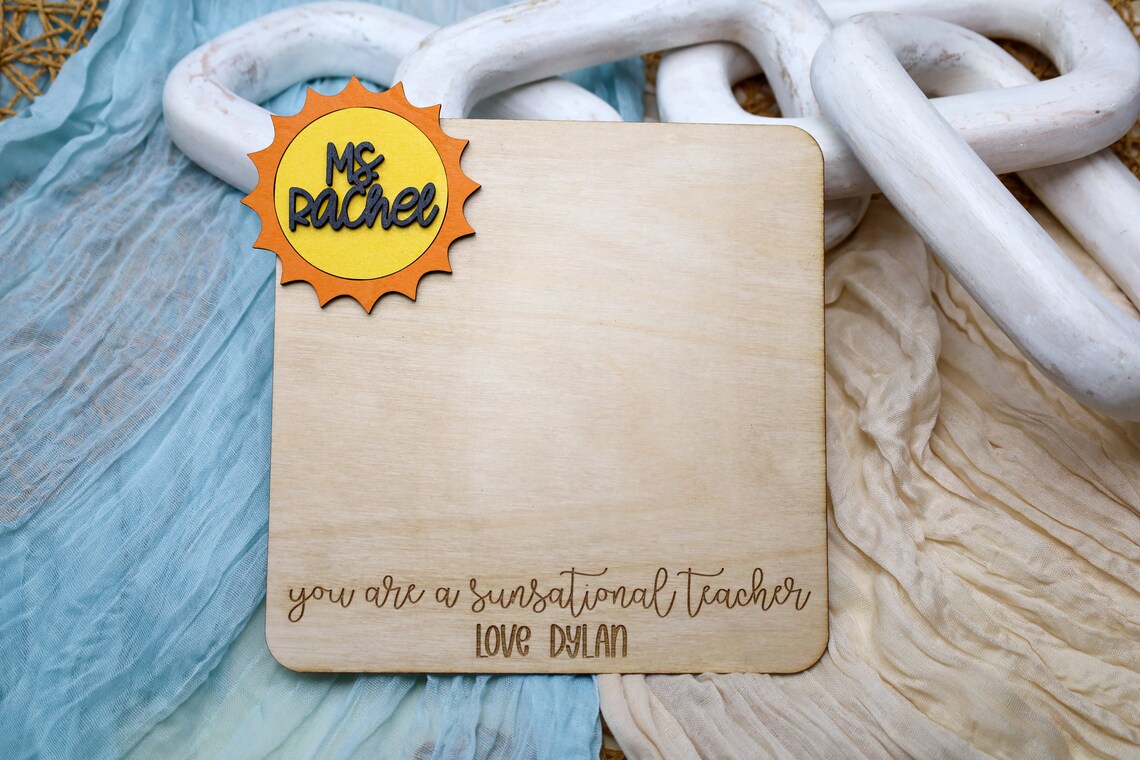 Personalized Gift for Teacher, Teacher Name Sign, Student Drawing ...