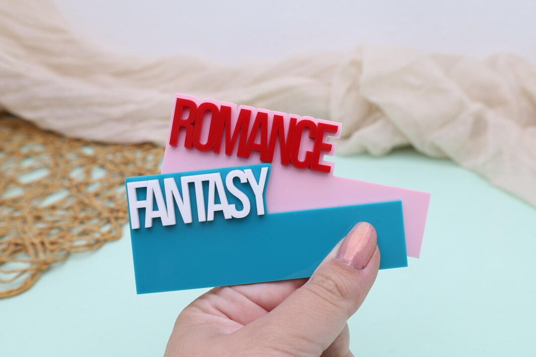 Personalized Acrylic Book Shelf Dividers, Horizontal Genre Organizers ...