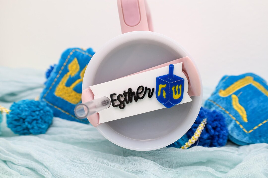 Custom Dreidel Name Tag – Personalized Hanukkah Gift Topper - Etsy