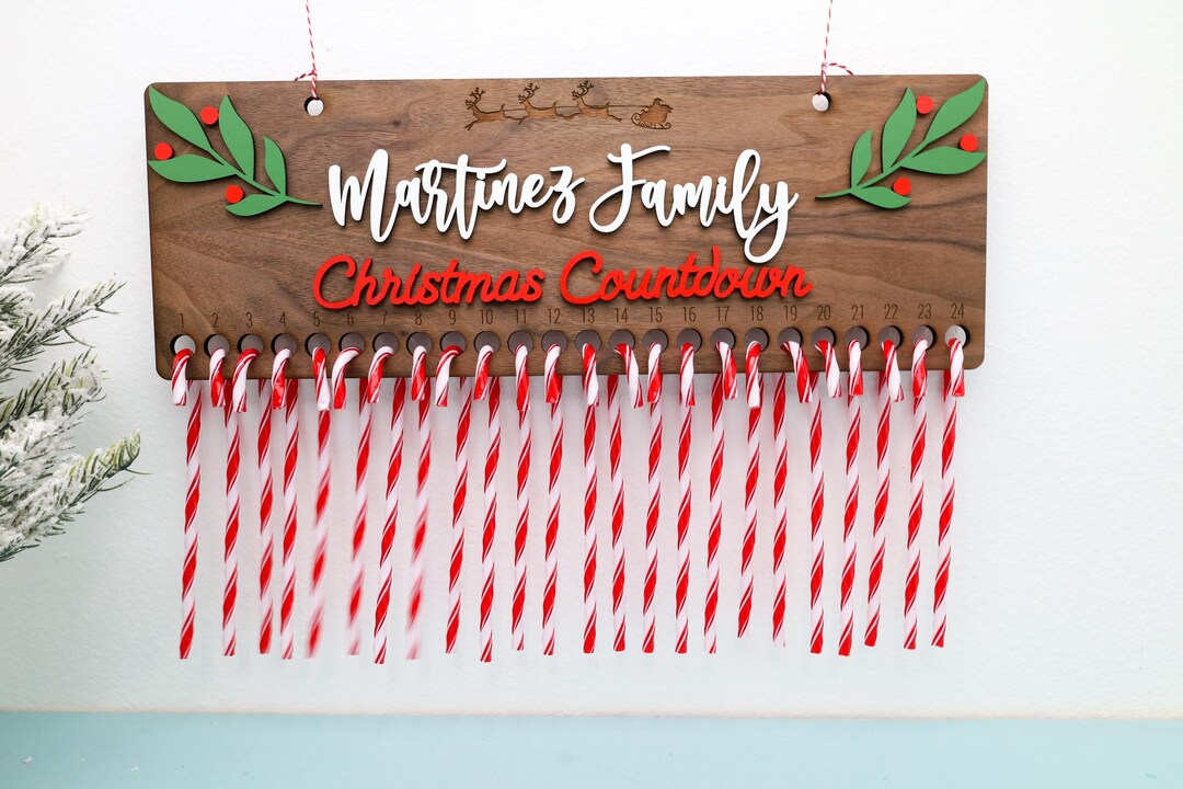 Christmas Countdown Sign,advent Calendar, Holiday Countdown,christmas ...